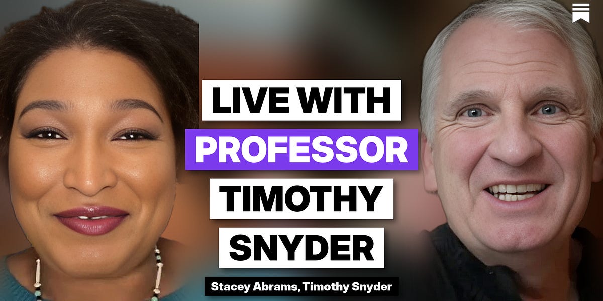 LIVE with Professor Tim Snyder