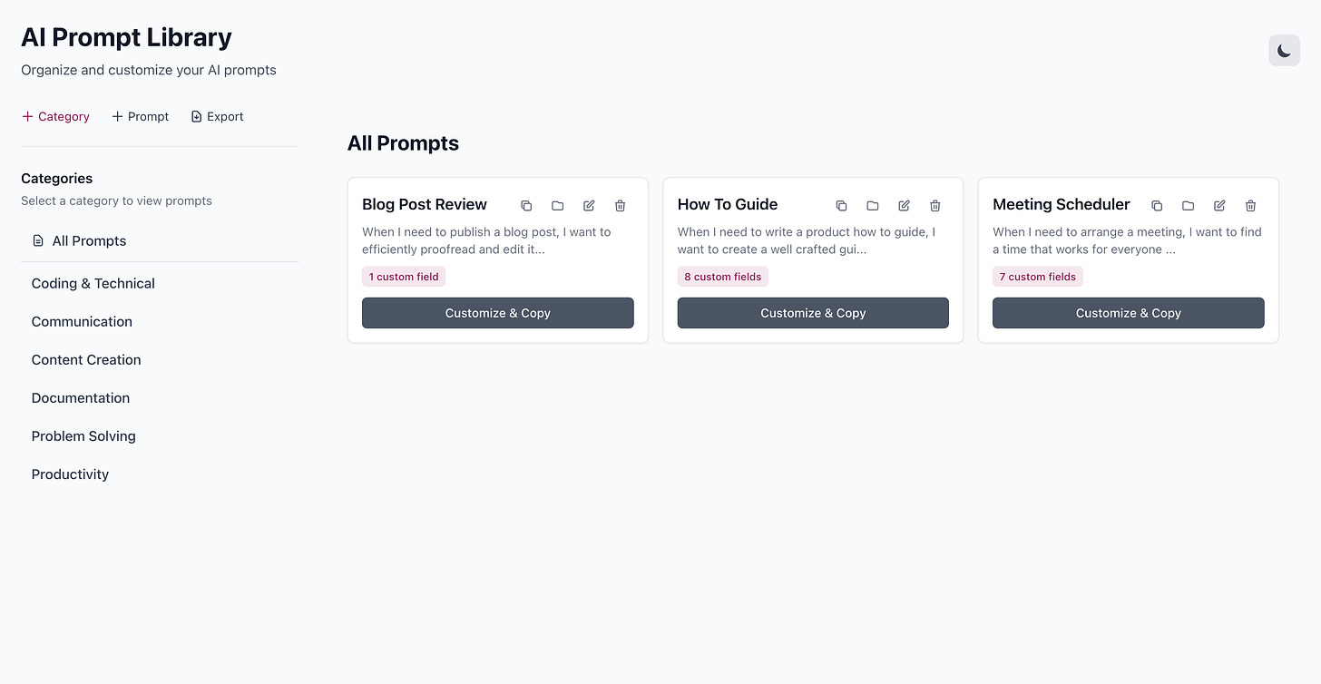 [Template] AI Prompt Library Starter Kit