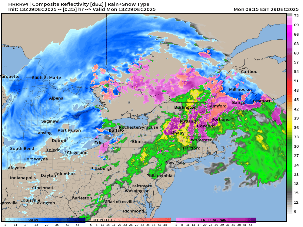 December 29, 2025 Monday Morning Winter Weather