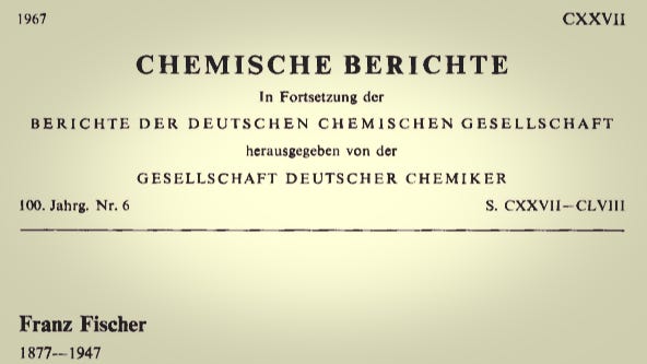 The Scientific Journey of Franz Fischer