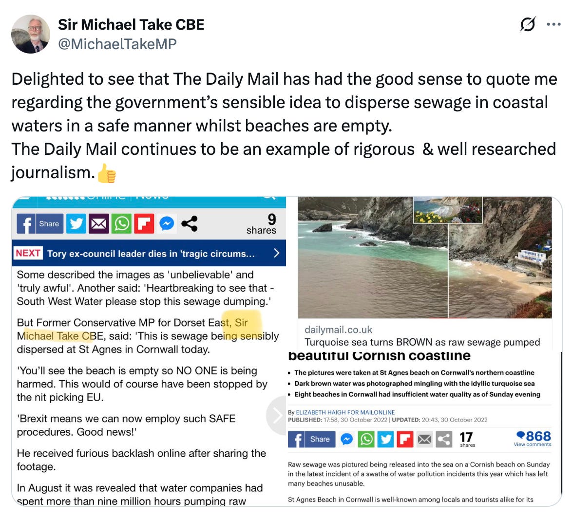 Sir Michael Take, MP for Common Sense and Conkers