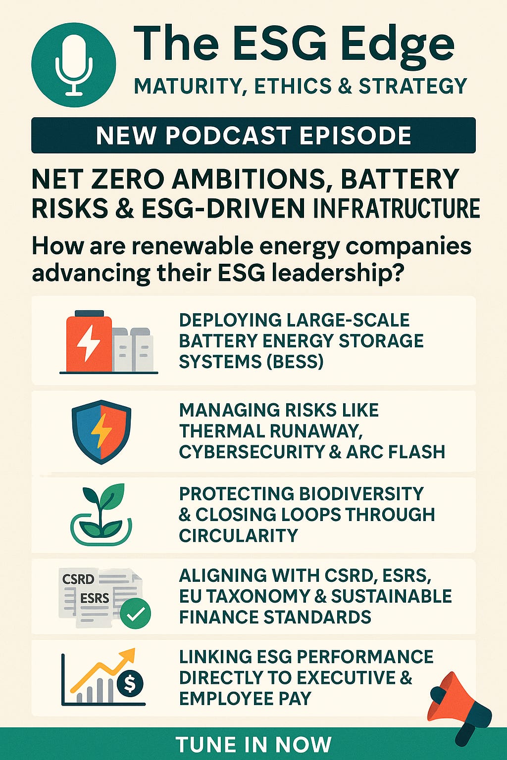 The ESG Edge: Maturity, Ethics & Strategy Net Zero Ambitions, Battery ...