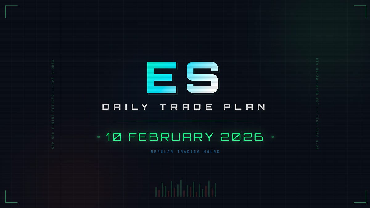 ES Daily Trade Plan - 10 February 2026 - by BullishNonsense