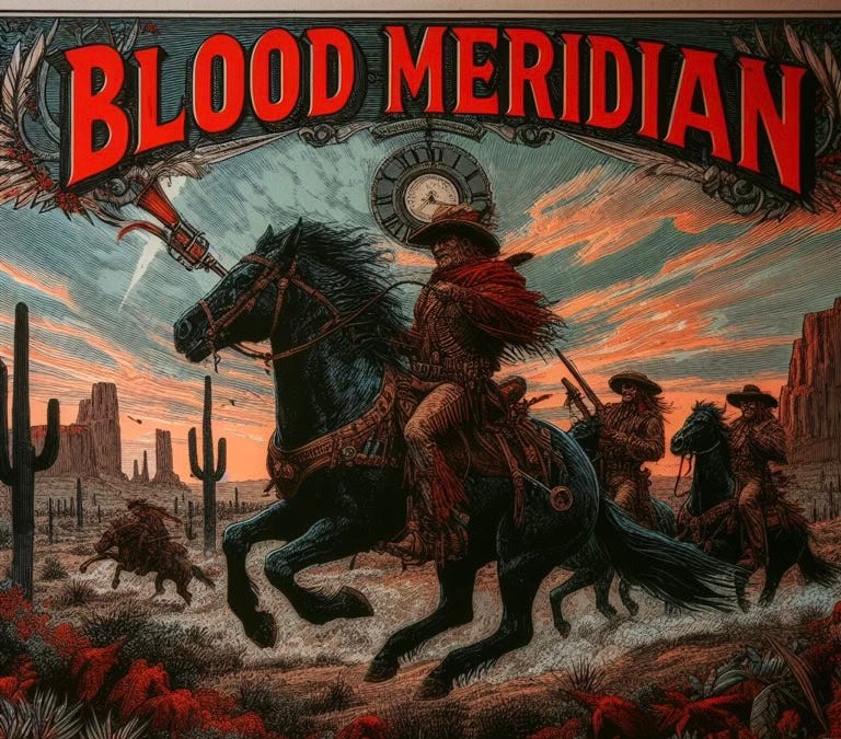 The Map of Blood Meridian - by Aaron Gwyn