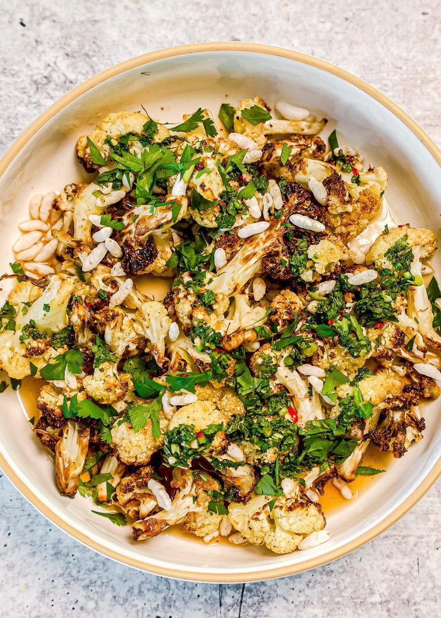 Air Fried Cauliflower w/ Fish Sauce Vinaigrette