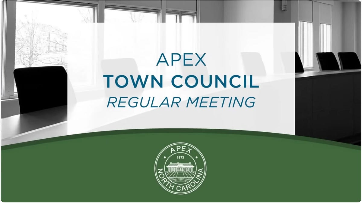 Plan Ahead: What's on the Agenda for Tuesday's (1/13) Apex (NC) Town ...