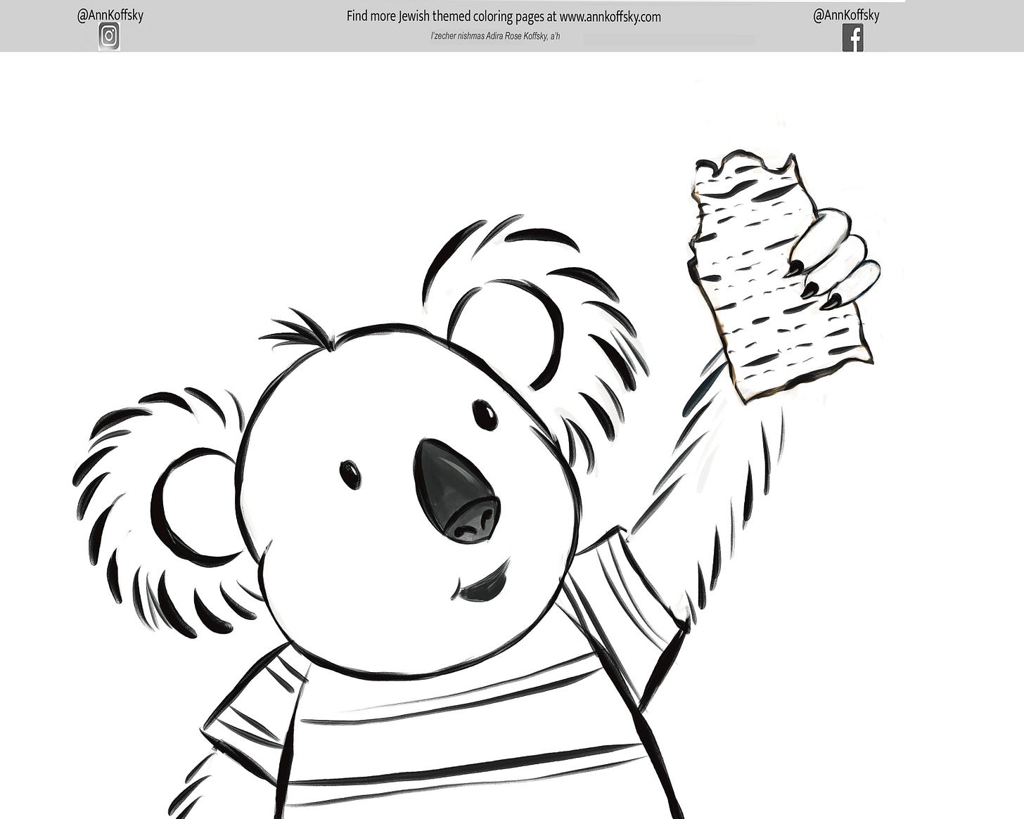 passover coloring oage