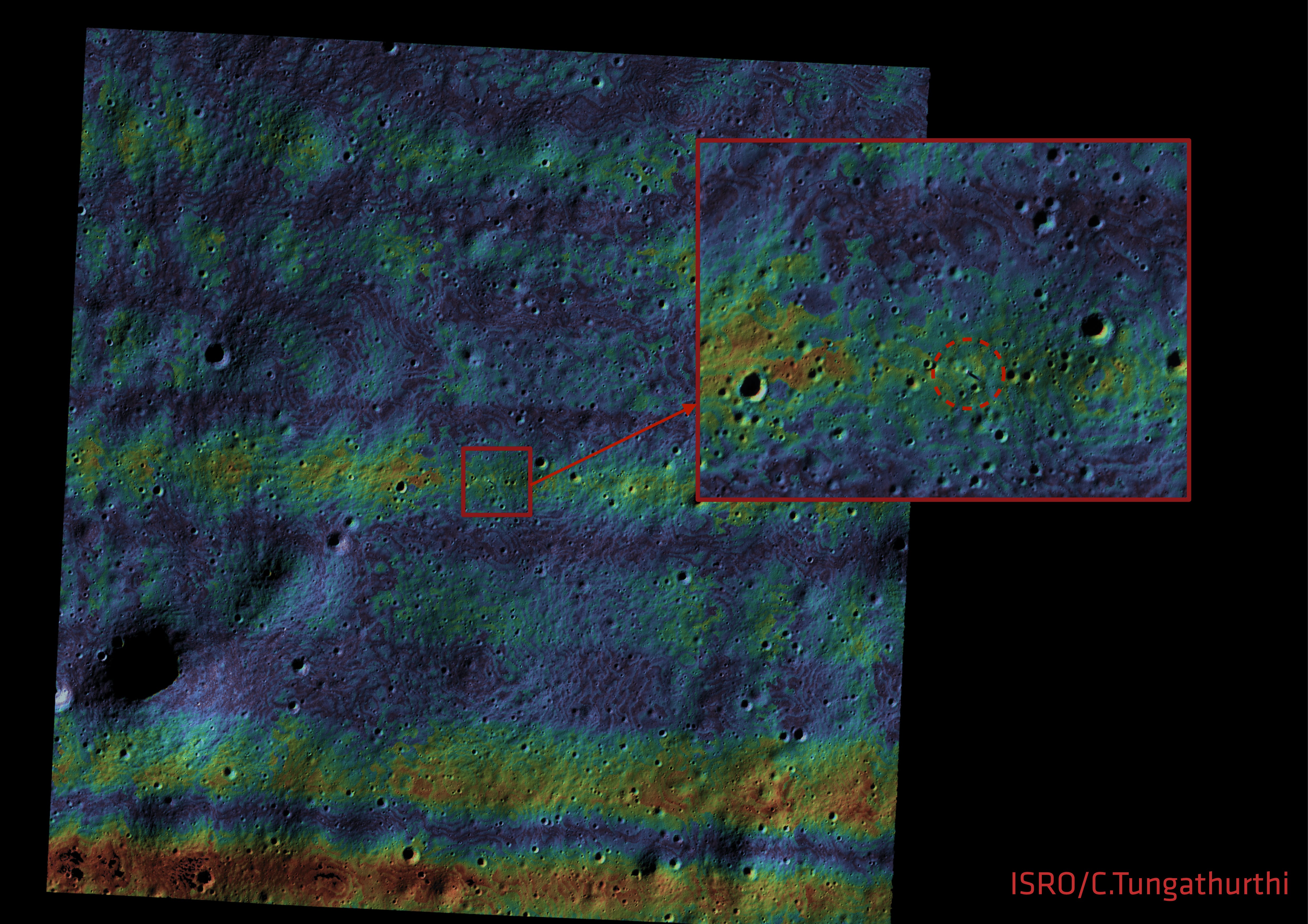 30cm Lunar Terrain Map from Chandrayaan-2 OHRC