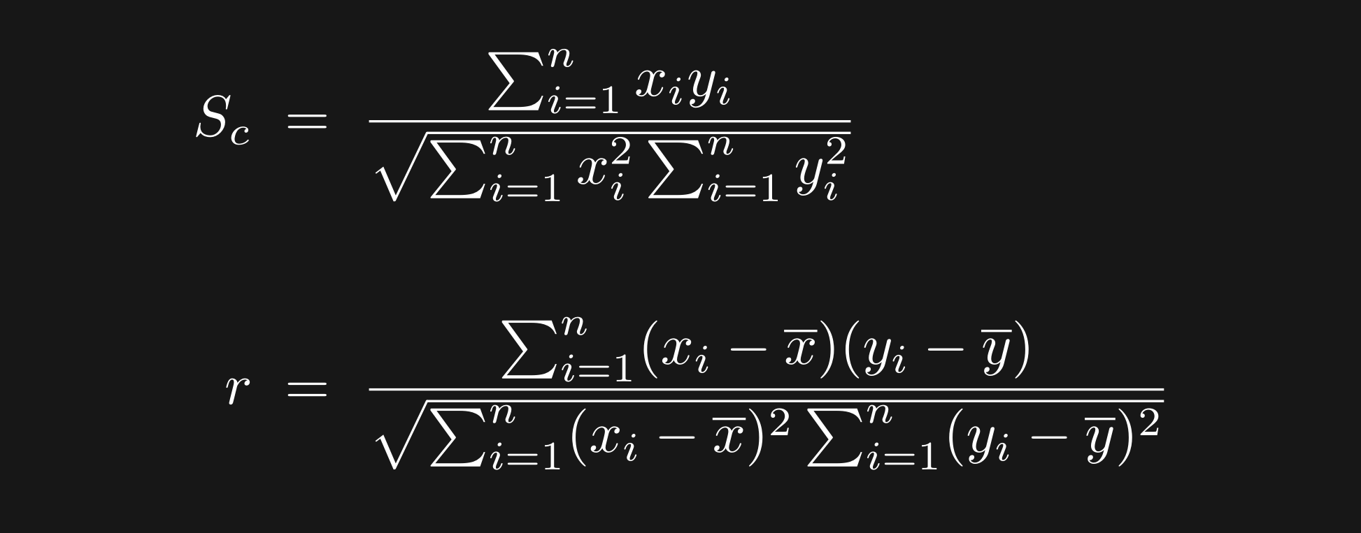 Correlation vs. cosine similarity - by Mike X Cohen, PhD