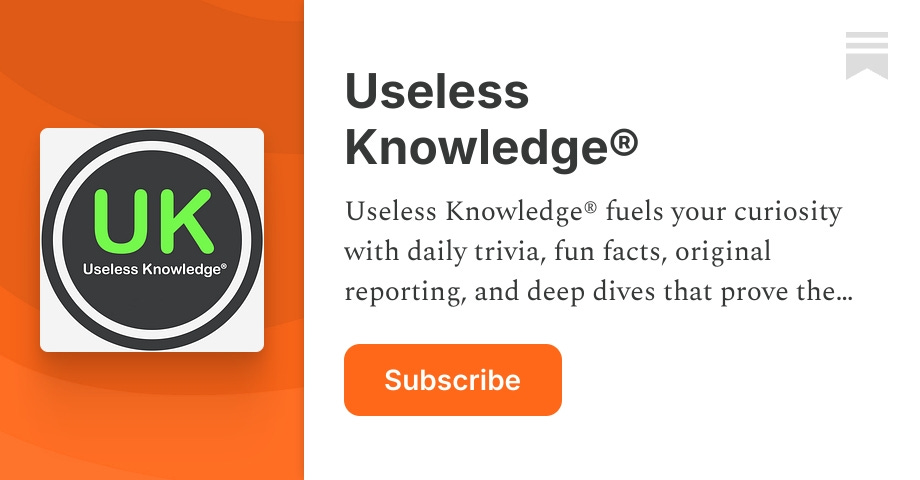 Useless Knowledge® | Eddie Rohwedder | Substack