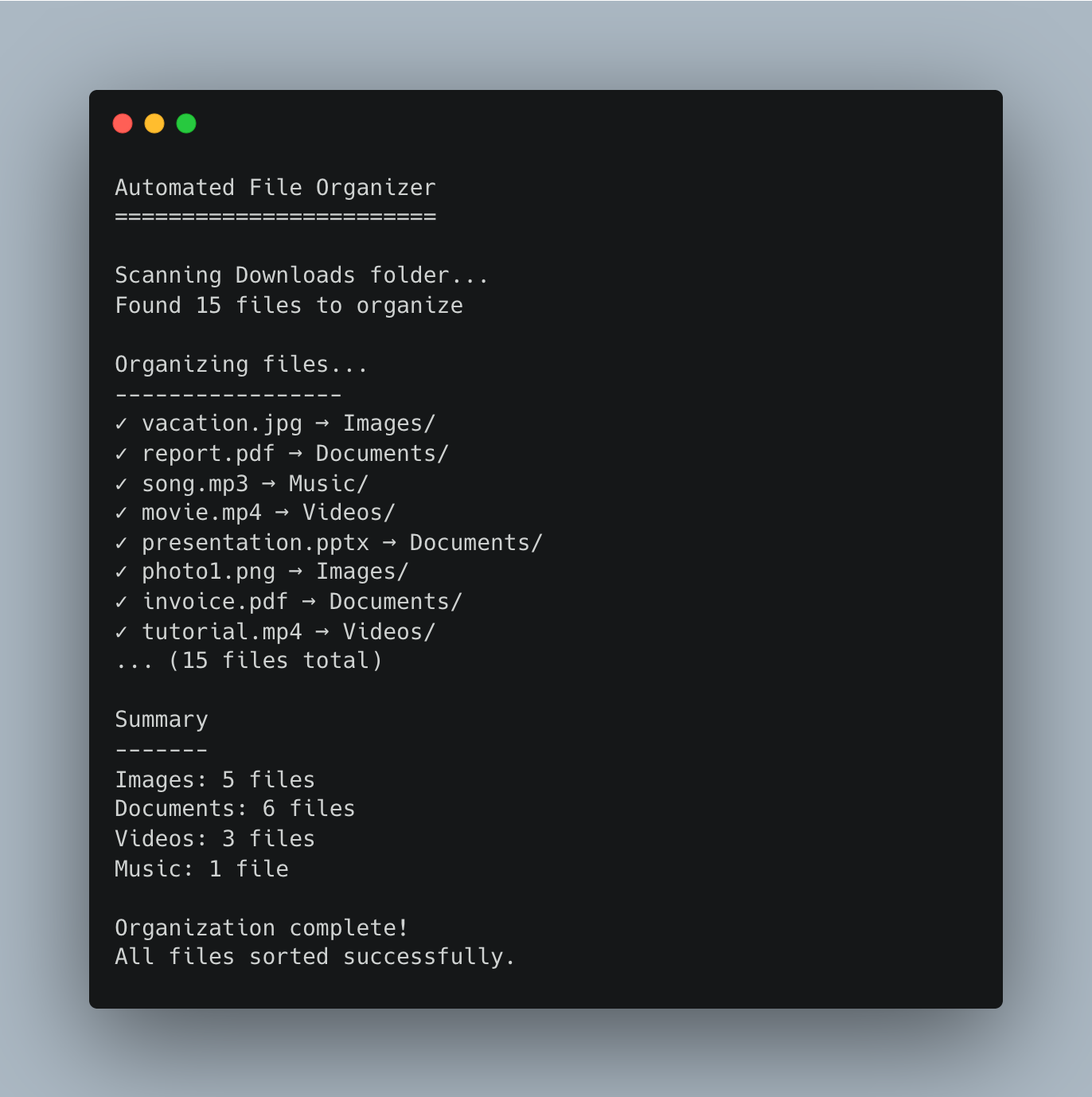 Build an Automated File Organizer - by Ardit Sulce