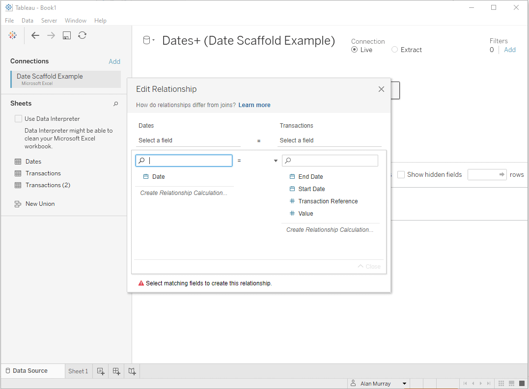 How To Tableau: Date Scaffolding - by Alan Murray