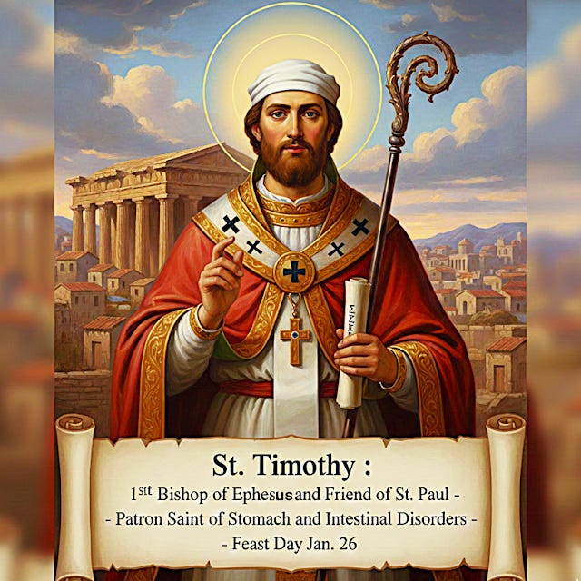 St. Timothy : 1st Bishop of Ephesus and Friend of St. Paul - Patron ...