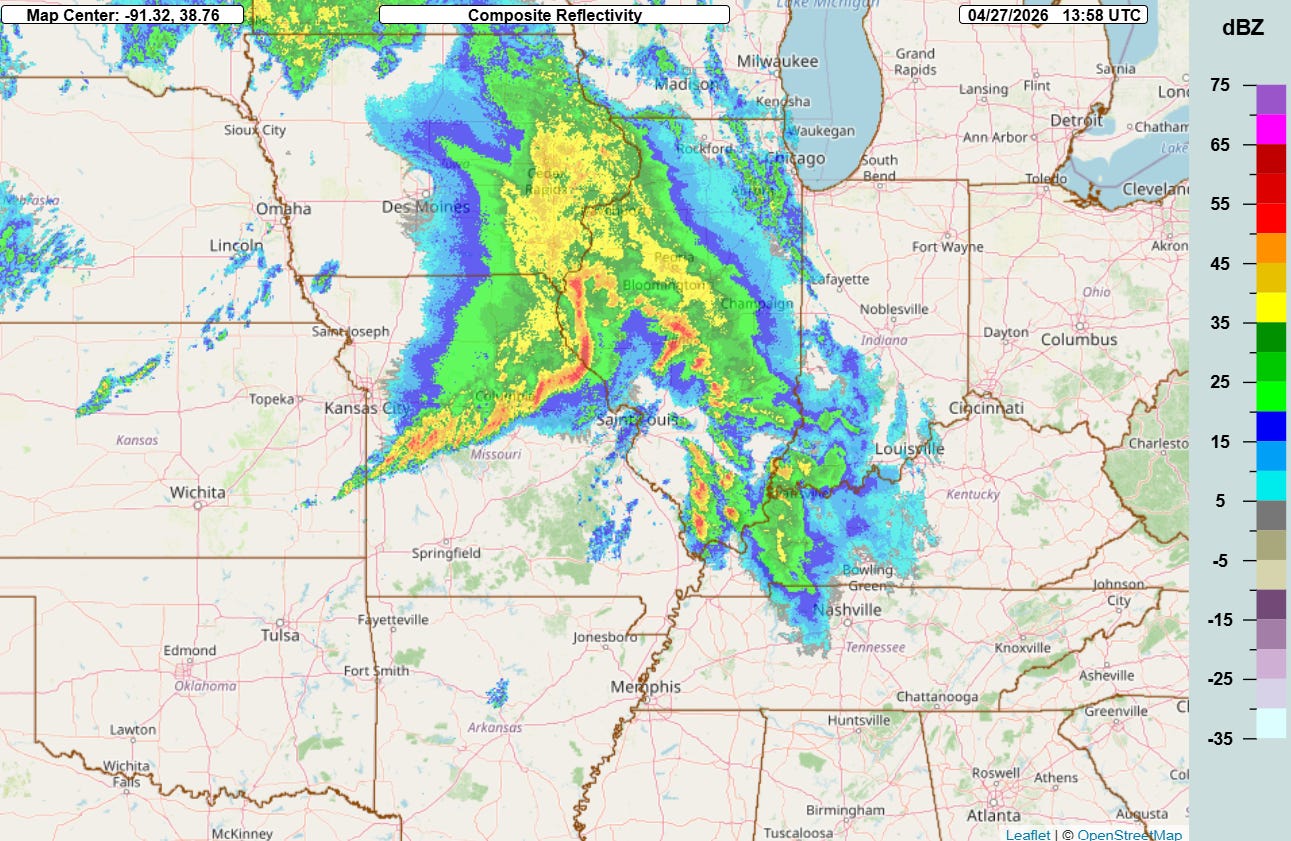 Outbreak of severe thunderstorms and tornadoes expected today across ...