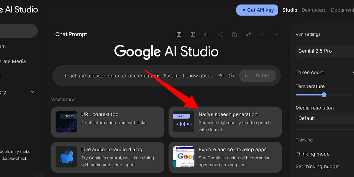 🎙️ Google AI Studio ahora te da voces realistas gratis