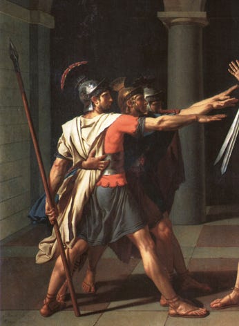The Oath of the Horatii - by Juliano Lanni