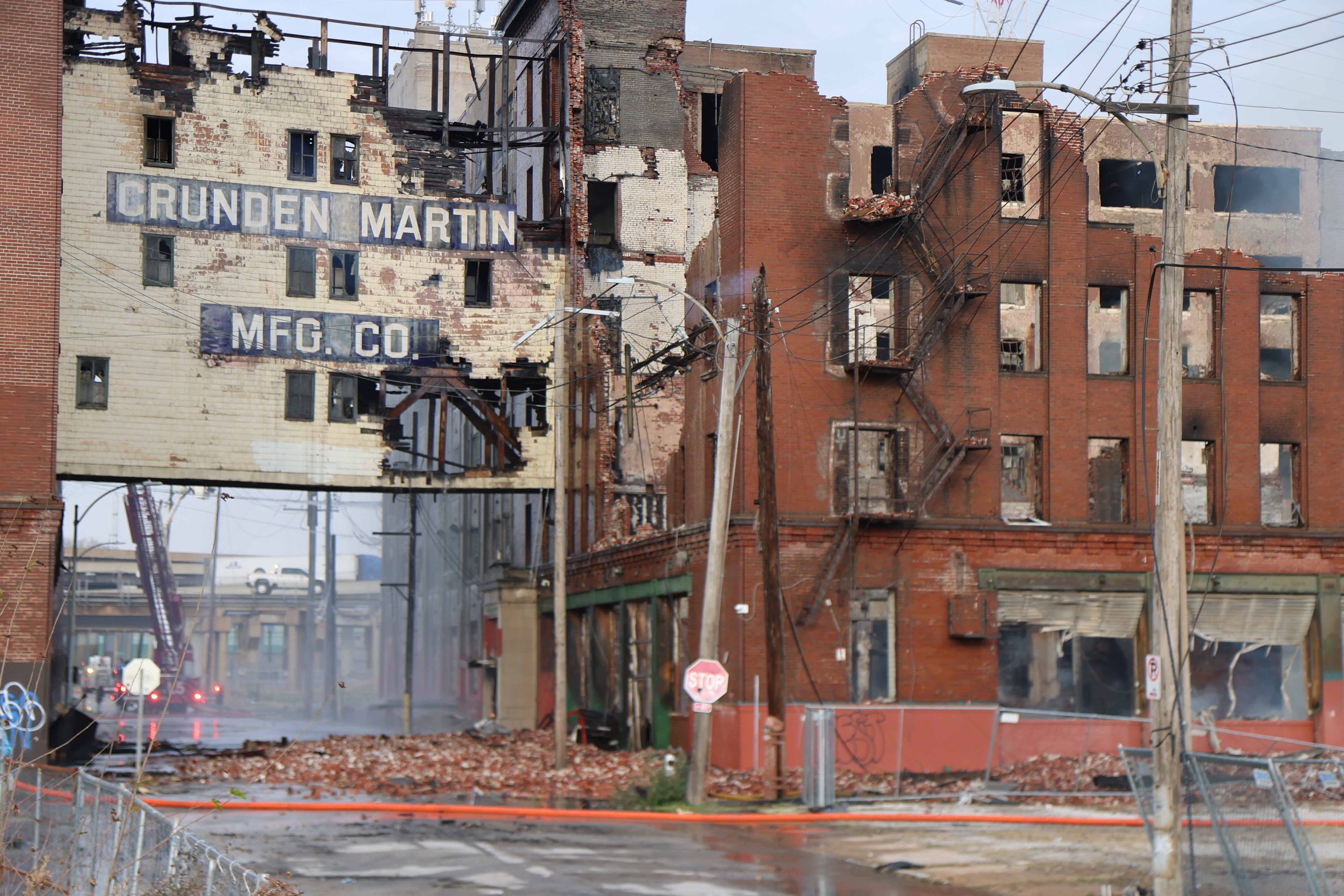 Fire destroys the Crunden-Martin Manufacturing complex