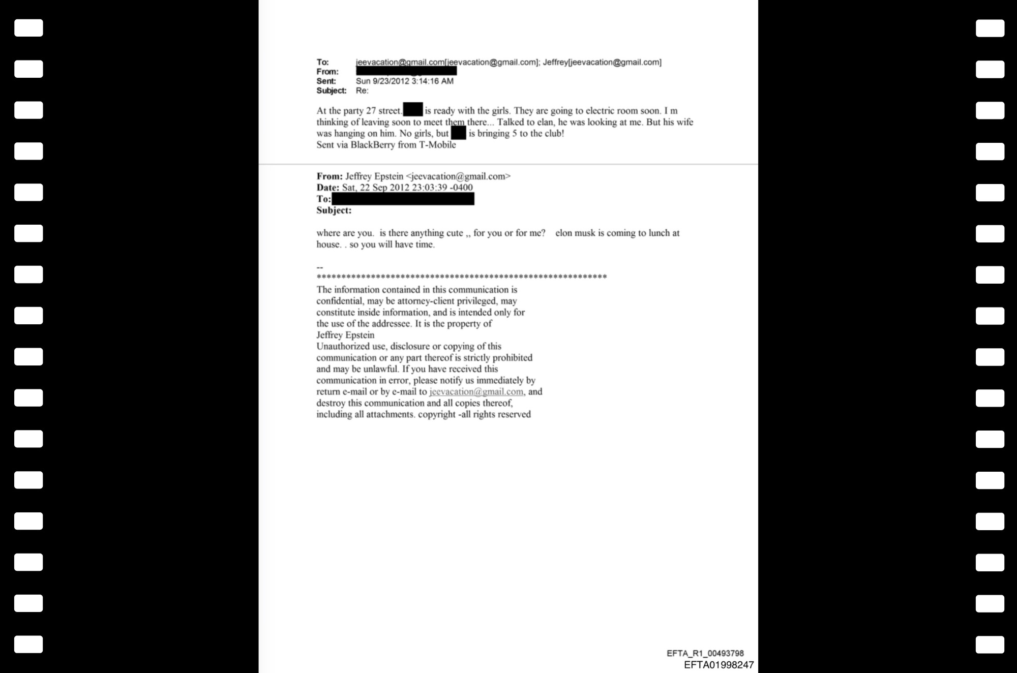 ‘ELON MUSK IS COMING TO LUNCH’ The Epstein Email That Undercuts the Denials