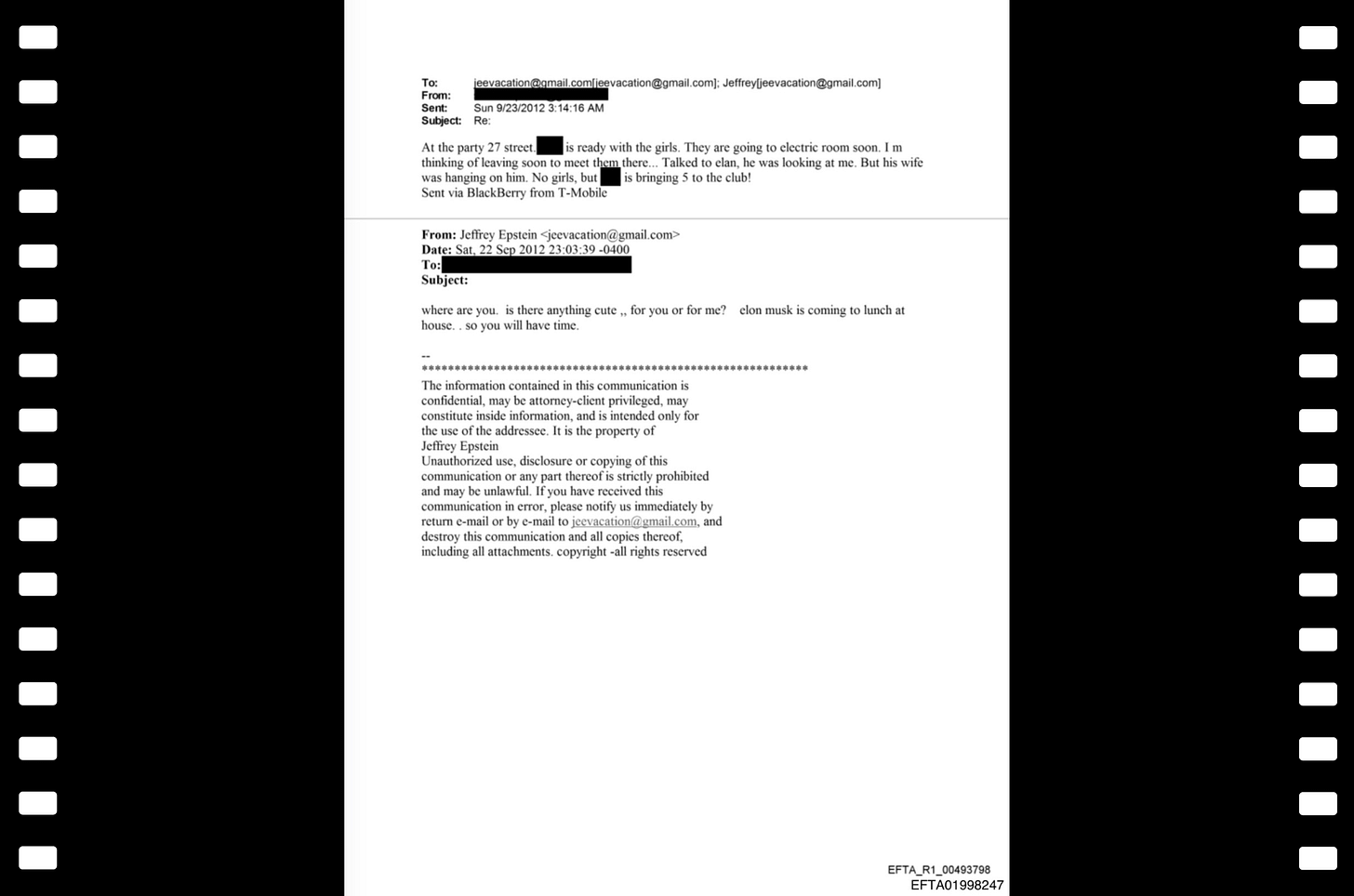 ‘ELON MUSK IS COMING TO LUNCH’ The Epstein Email That Undercuts the Denials