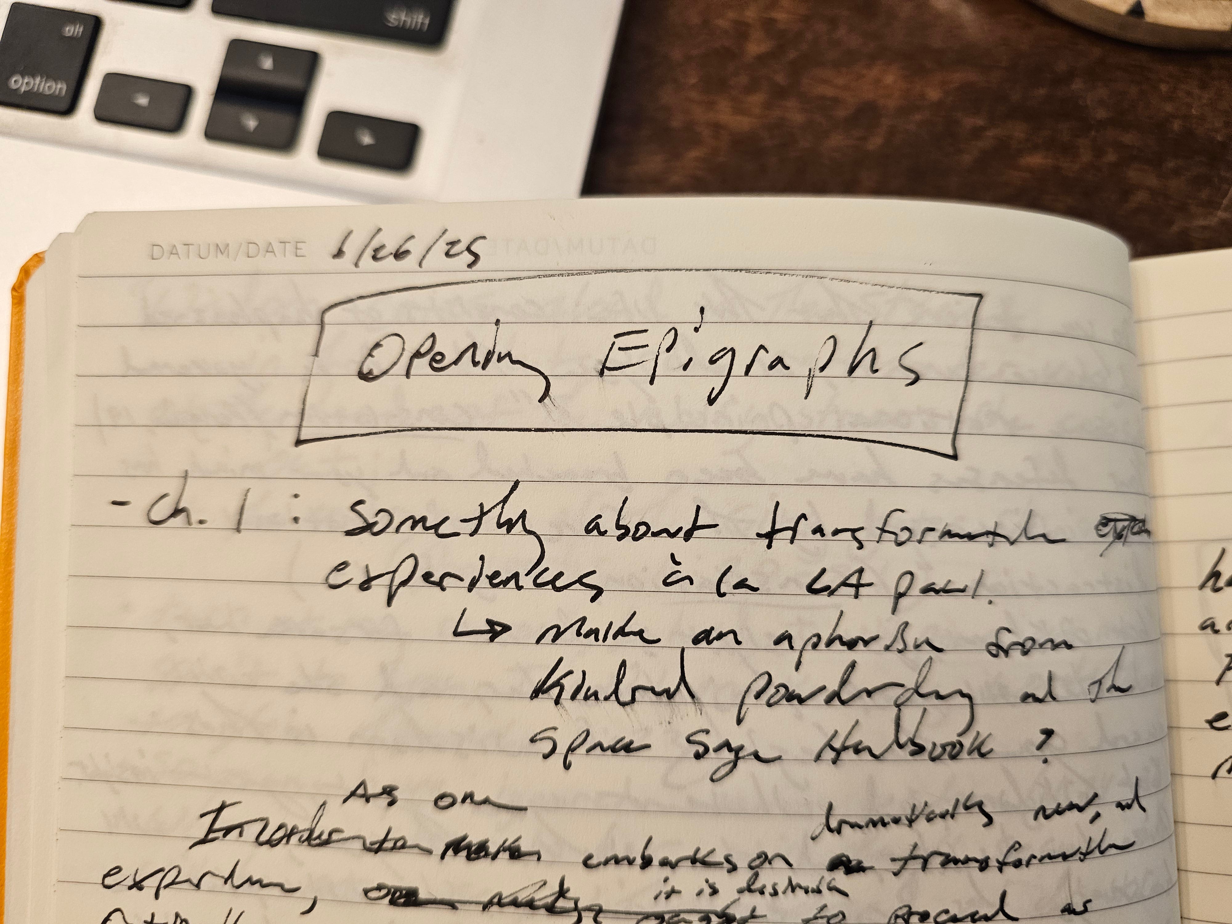 How I'm Using Notebooks to Write My SF Novel