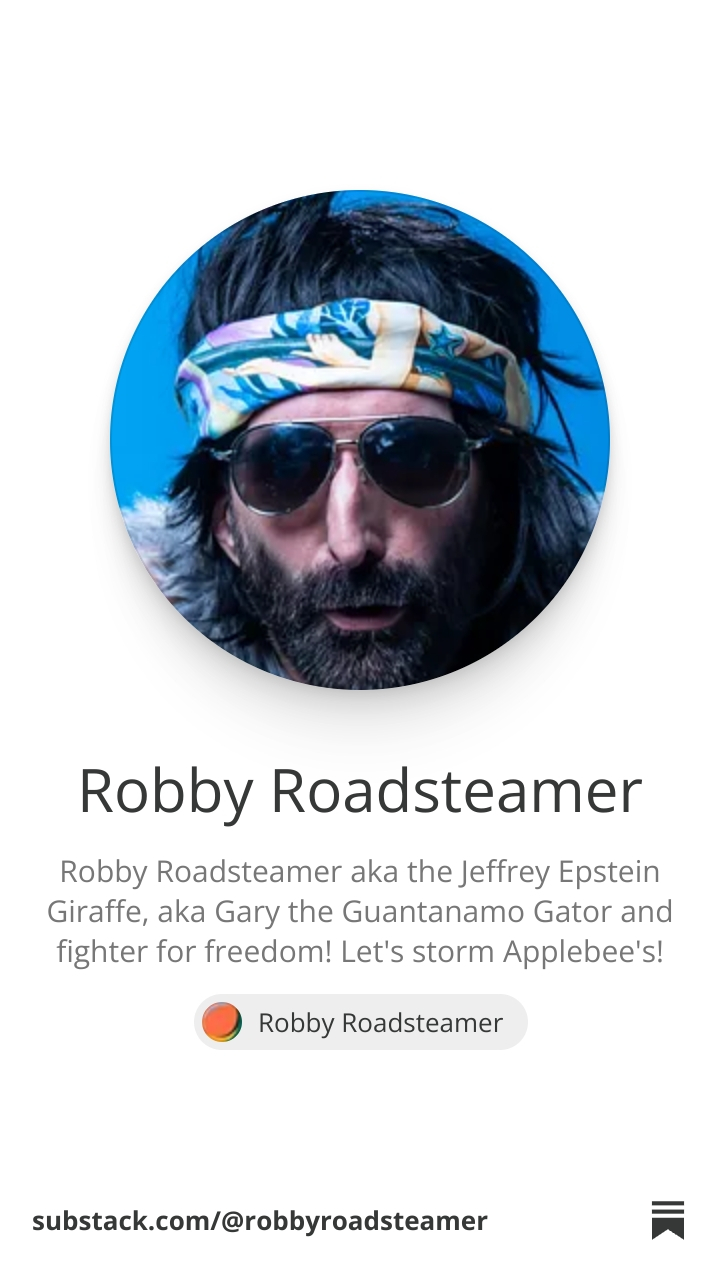 Robby Roadsteamer | Substack
