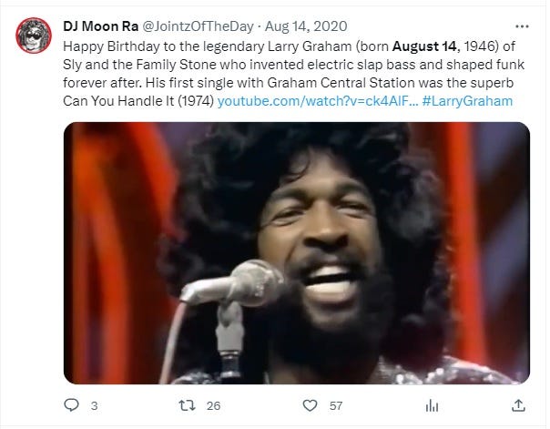 Larry Graham (born August 14, 1946) – It’s Alright (1975)