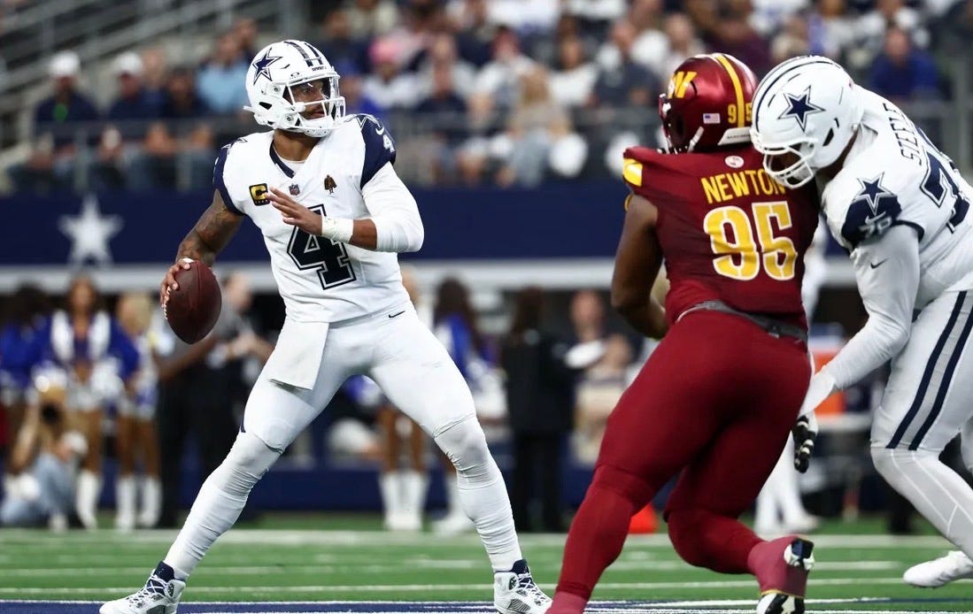 Dak's Cowboys 'Dance' To Blowout Win Over Washington For Big NFC East ...