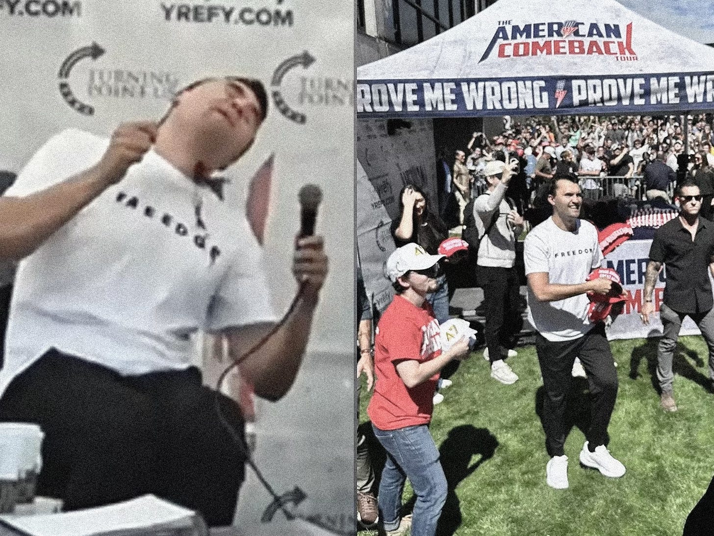 Charlie Kirk Loses Gun Debate - by Erik Veland