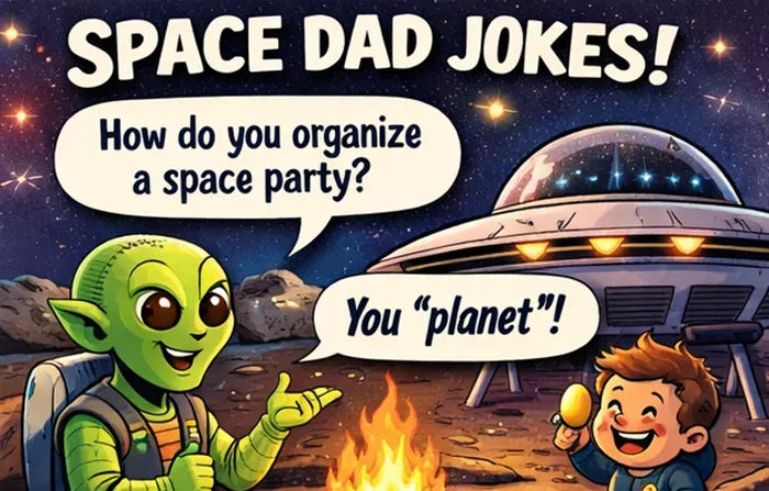 128+ Space Dad Jokes That’ll Make You Laugh Into a Supernova!
