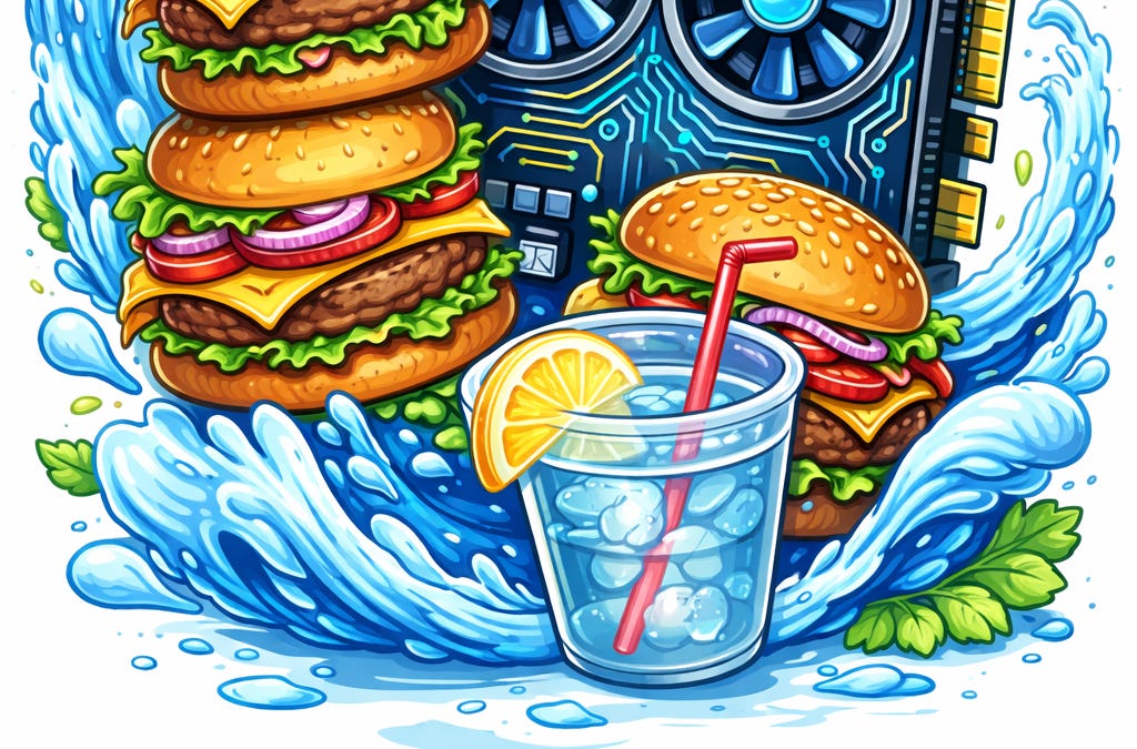 From Tokens to Burgers – A Water Footprint Face-Off