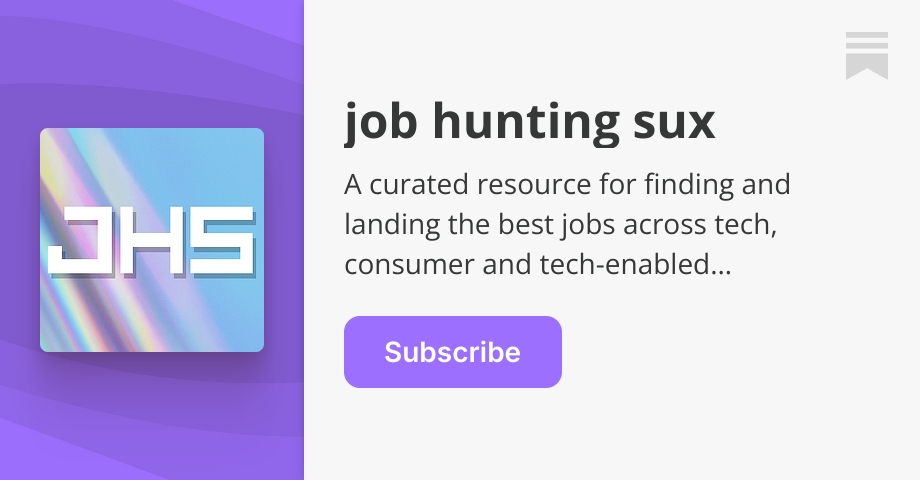 job hunting sux | Jordan Mazer | Substack