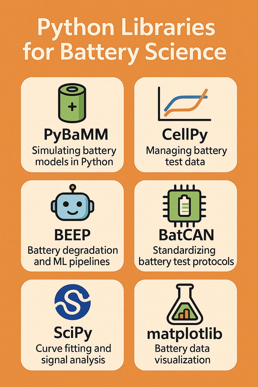6 Python Libraries Every Battery Scientist Should Know