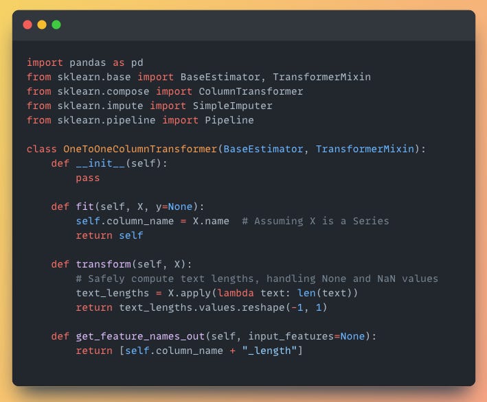 Solution to Sklearn Pipeline Custom Transformer Headache