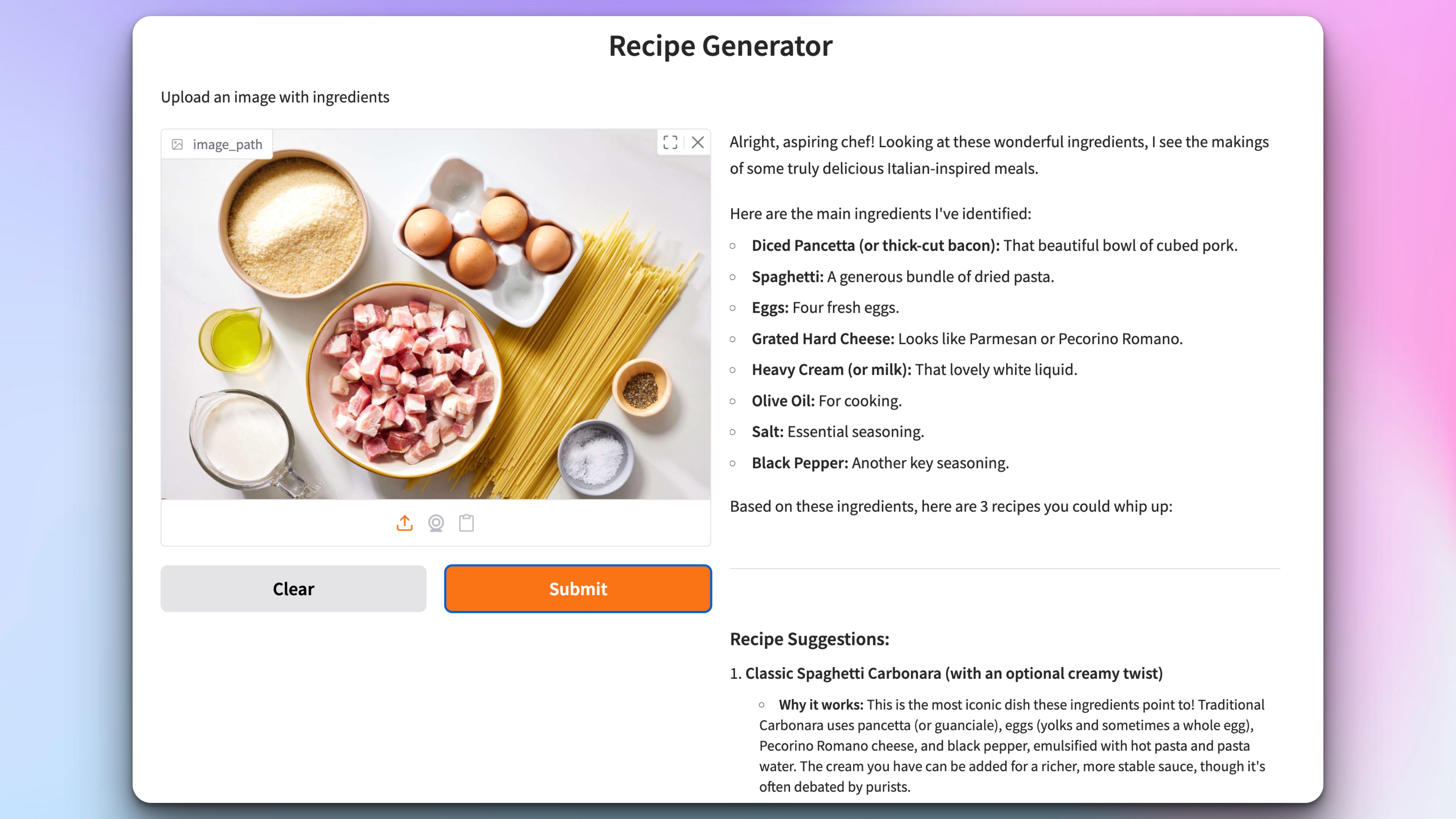 Build an AI Recipe Generator from User Uploaded Images | Gemini + Gradio
