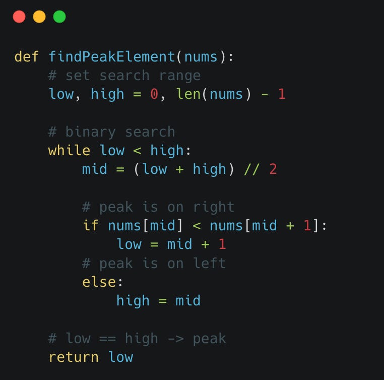 Find Peak Element - by Harpreet Singh