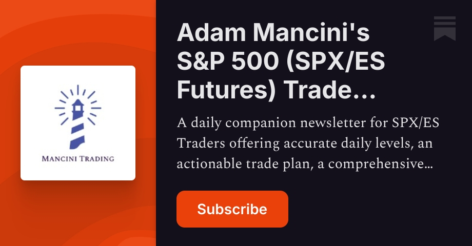Adam Mancini's S&P 500 (SPX/ES Futures) Trade Companion | Substack