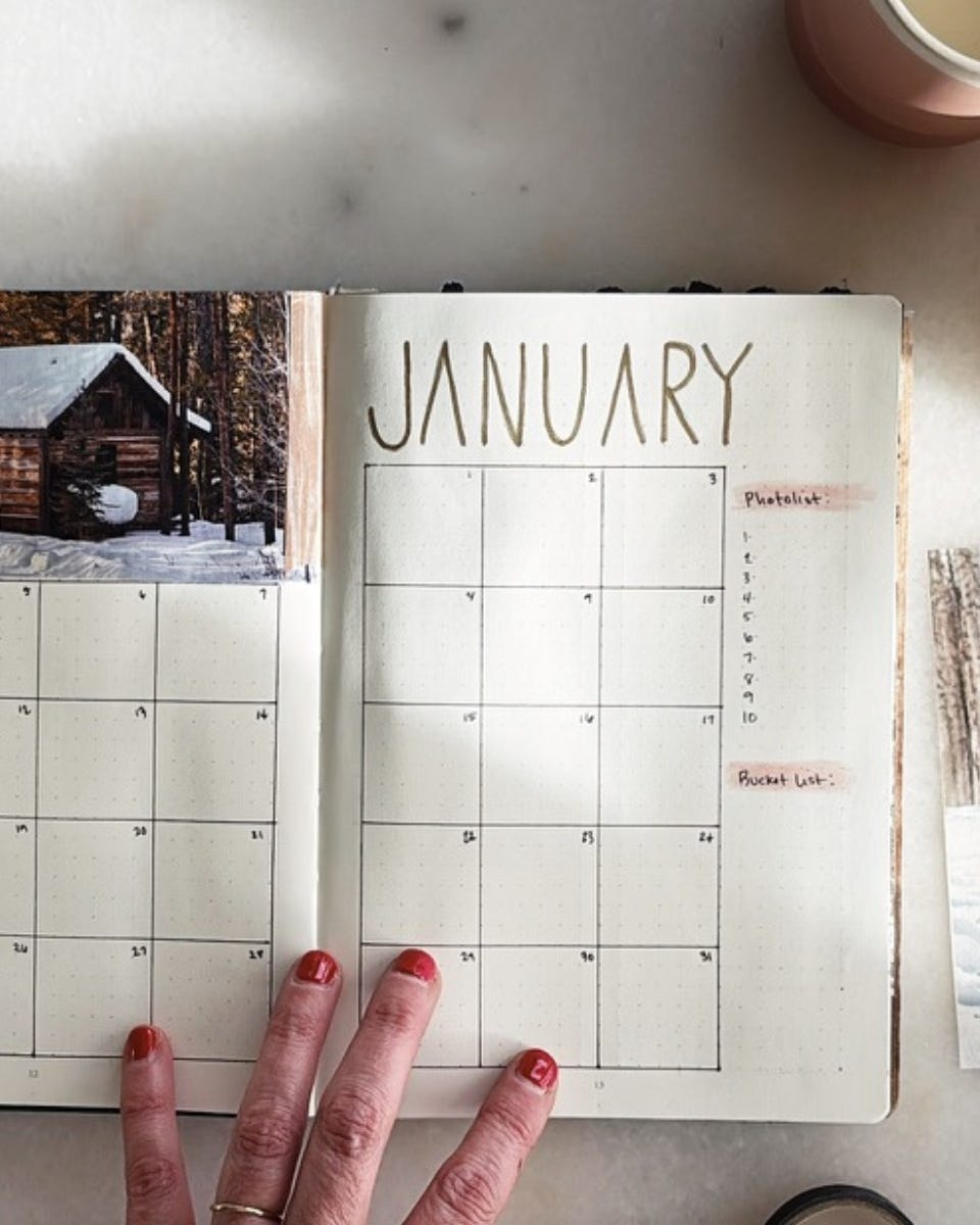 January 2026 Page Reveal: Simple Goals, Reset Rituals, and Cozy Pages
