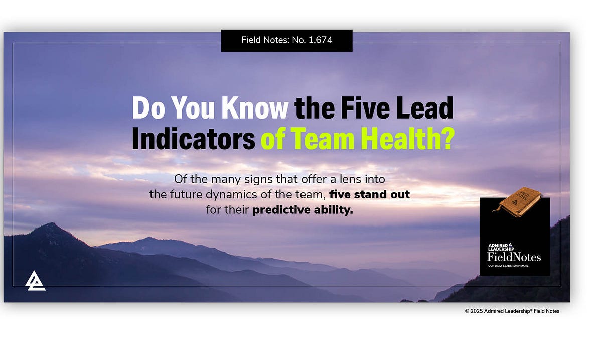 Tune Into the Five Lead Indicators of Team Health