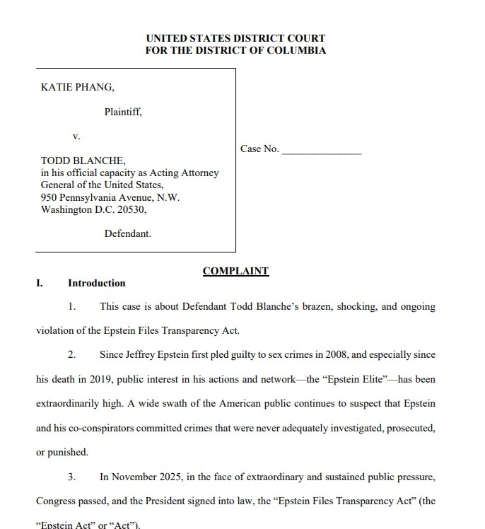 Journalist Katie Phang Files Suit Against Justice Department Over ...