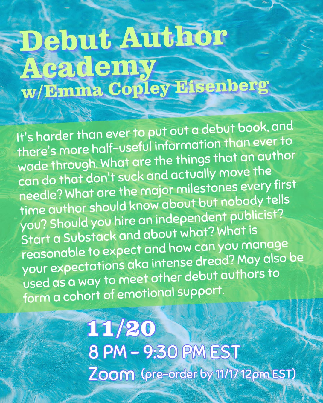 Courtney Maum (@courtneymaum): "My pal @Emma Copley Eisenberg is ...