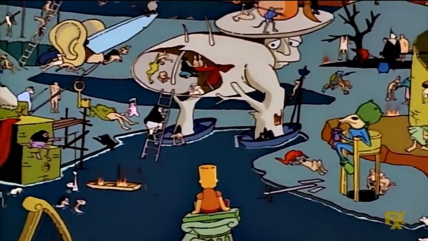 bart simpson face pull