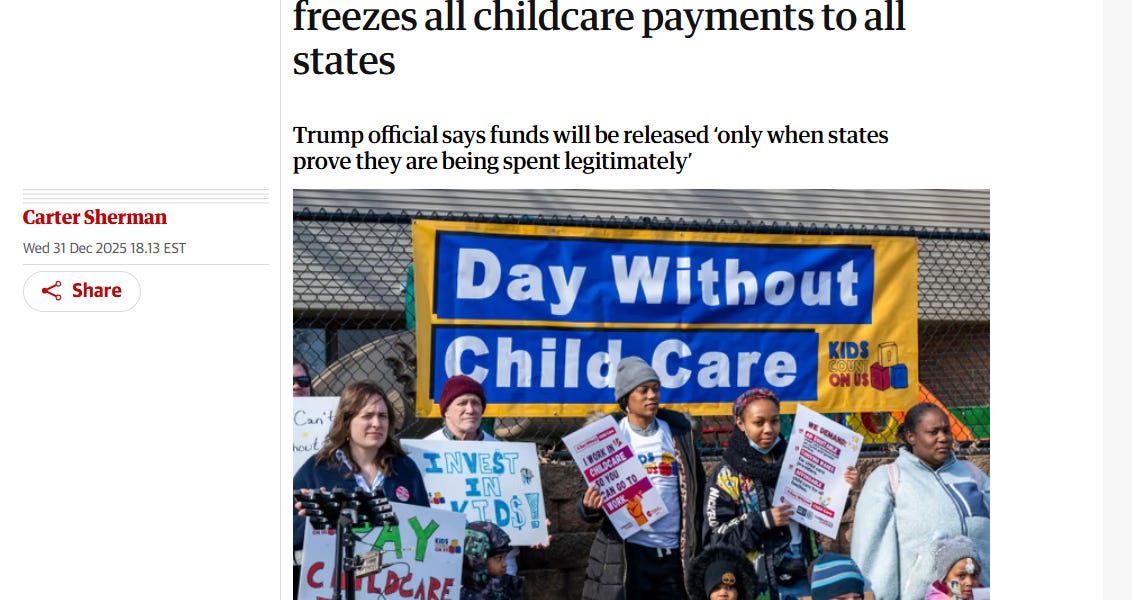 The New Year's Child Care Freeze: A Primer