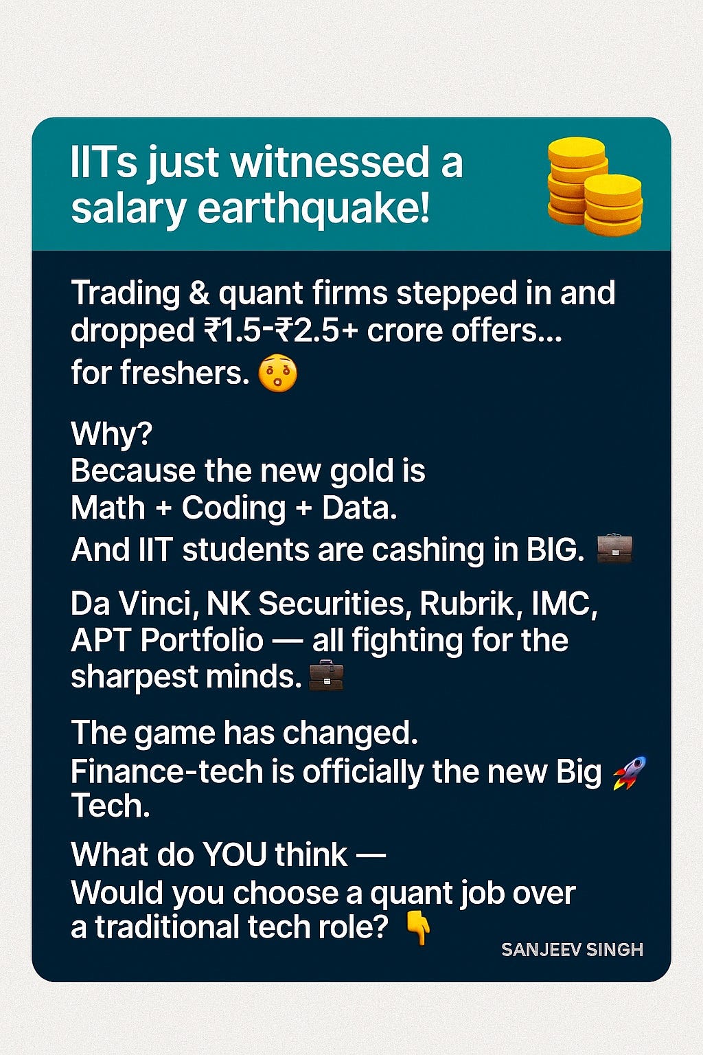 Why Quant Trading Firms Are Now Outbidding Big Tech at IITs — And What ...