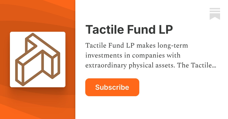 Tactile Fund LP | Dave Waters | Substack