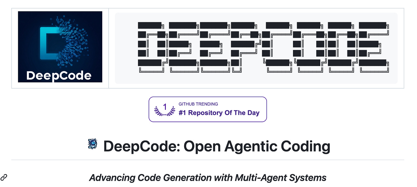 Spotlight: DeepCode - Open Agentic Coding