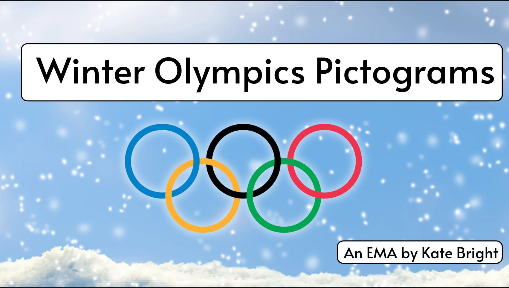 Winter Olympics Pictograms - by Kate Bright