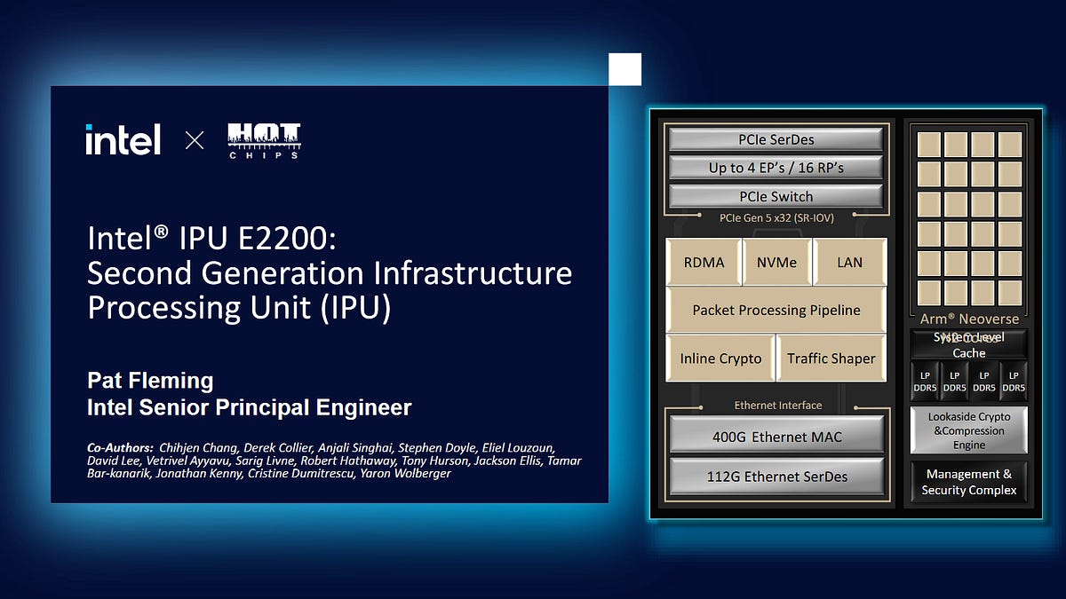 Intel’s E2200 “Mount Morgan” IPU at Hot Chips 2025