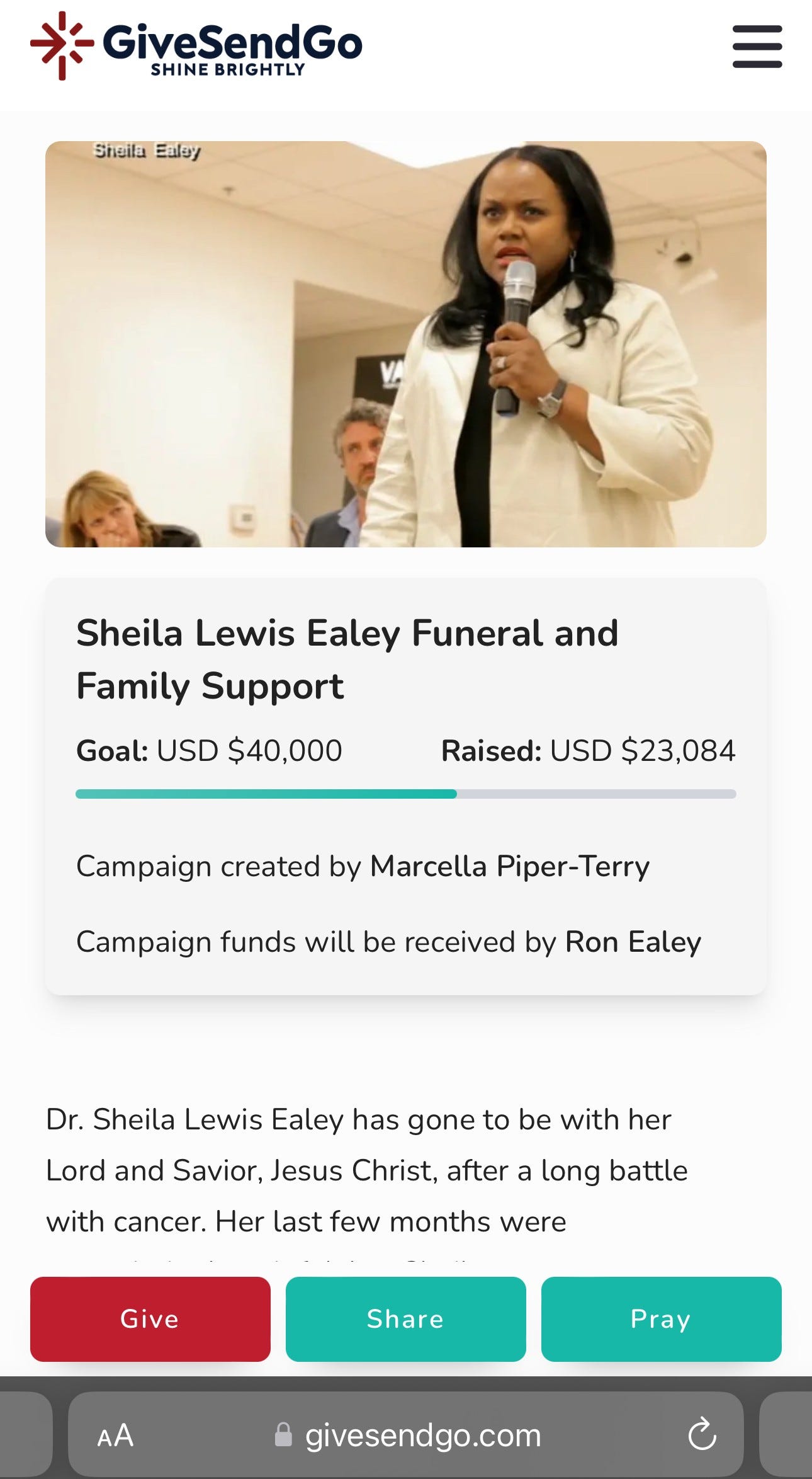 Saying Goodbye to Dr. Sheila Lewis Ealey