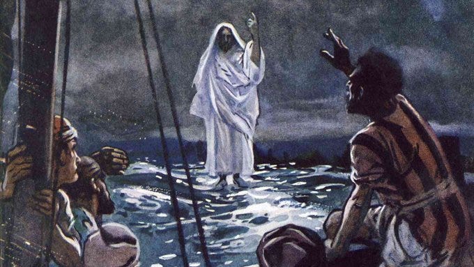 Why did Peter sink so suddenly, after just proving he could walk on water?