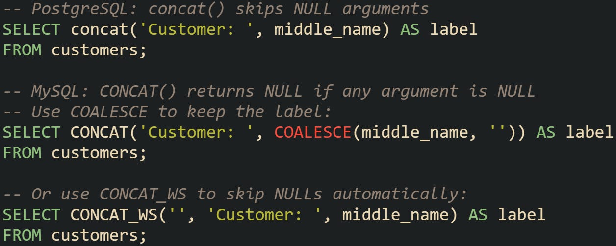 Generate Custom Row Labels with CONCAT and CASE in SQL